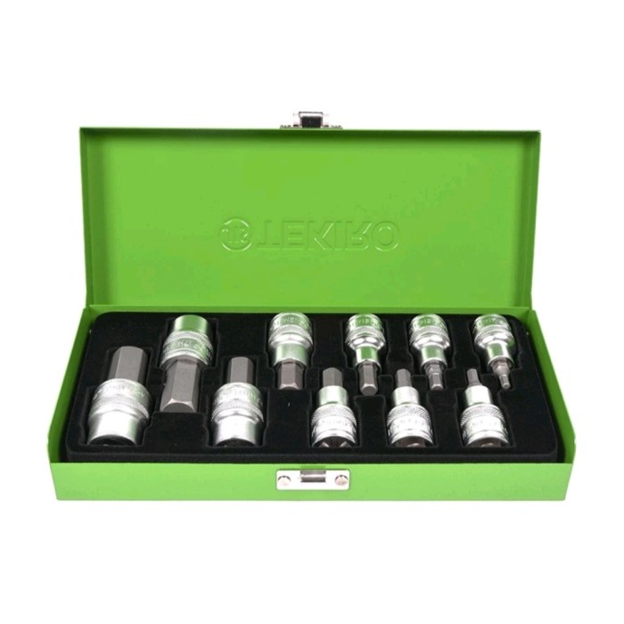 Jual TEKIRO (HEX BIT SET) socket 10 PCS 1/2inch mata sock kunci L sok ...