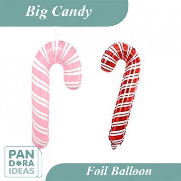 Jual Big Candy Cane Foil Balloon / Balon Foil Permen Tongkat Besar ...