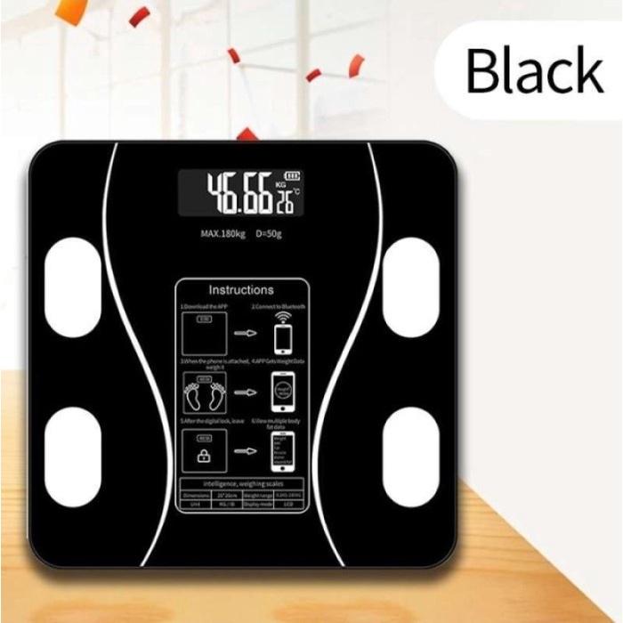 Jual MOS BODY FAT SCALE MONITOR TIMBANGAN BADAN DIGITAL WITH APP SMART ...