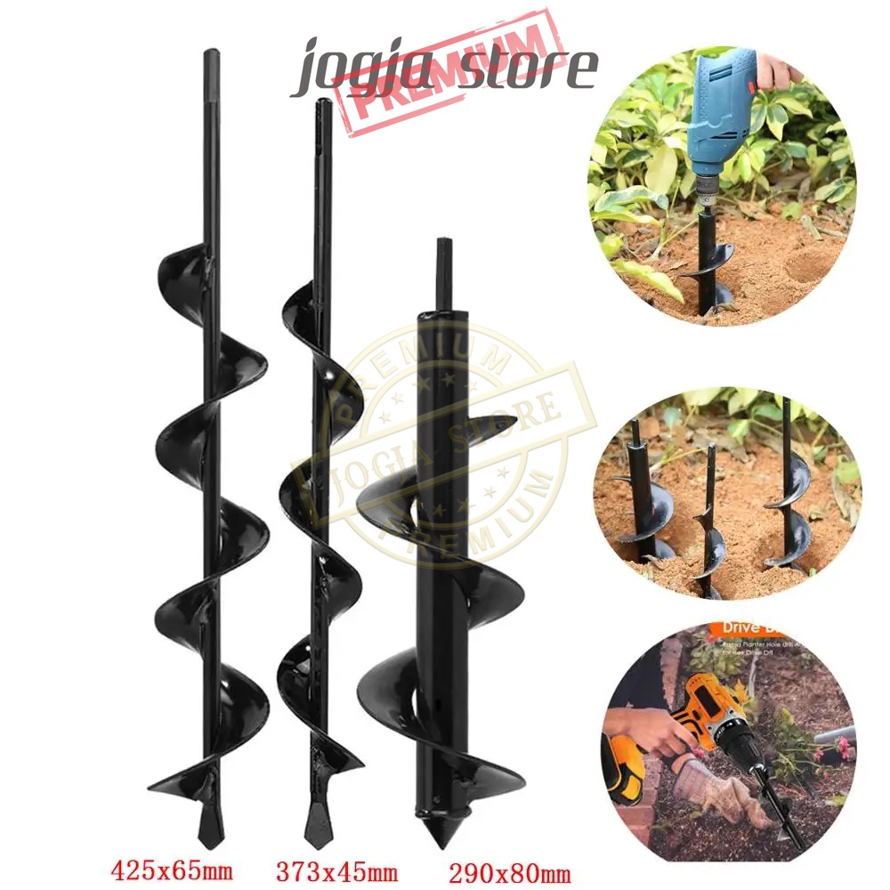 Jual Mata Bor Biopori Spiral Penggali Tanah Auger Titanium Steel 4x45cm ...