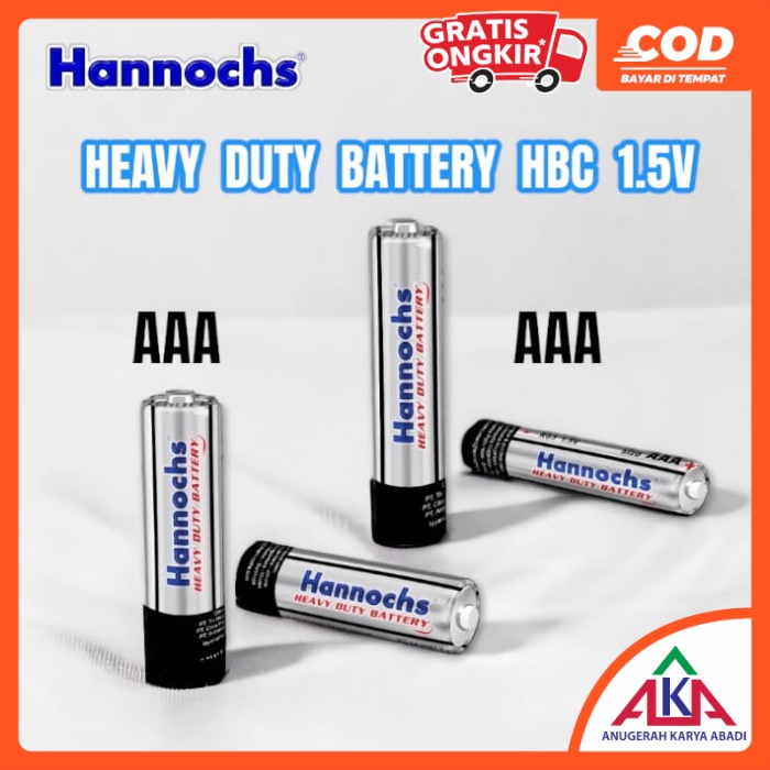 Jual HANNOCHS Baterai Heavy Duty Battery HBC 1.5V AA / A2 dan AAA / A3 ...