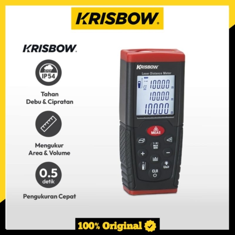 Jual Krisbow Meteran Laser Digital Compact 100 Mtr | Shopee Indonesia