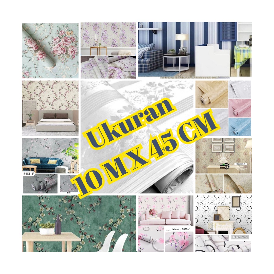 Jual Wallpaper Dinding Abu-abu Bunga Sakura Mewah Elegan Premium ...