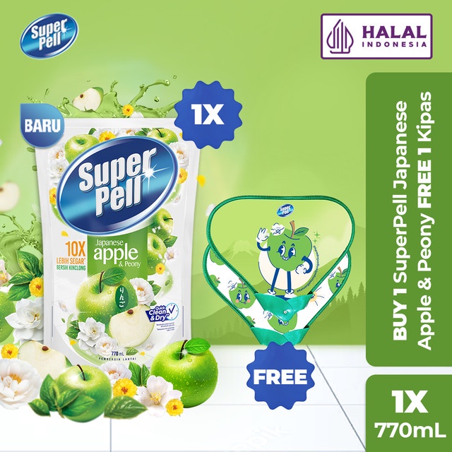 Jual Beli 1 SuperPell Japanese Apple & Peony 770mL FREE Kipas | Shopee ...