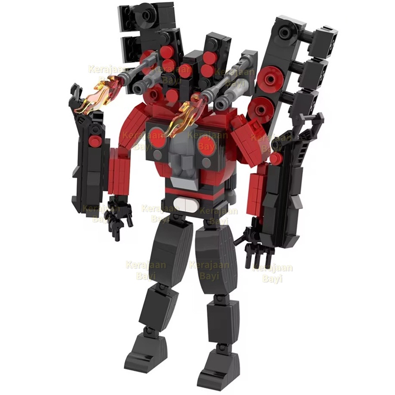 Jual YV38YU UpgradeMoc Skibidi Toilet Titan King Monitor Model Building ...