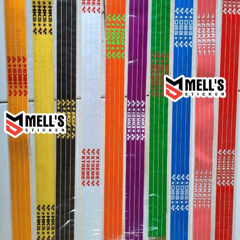 Jual Stiker sticker list lis velg ban motor universal isi 4 untuk 2 ban ...