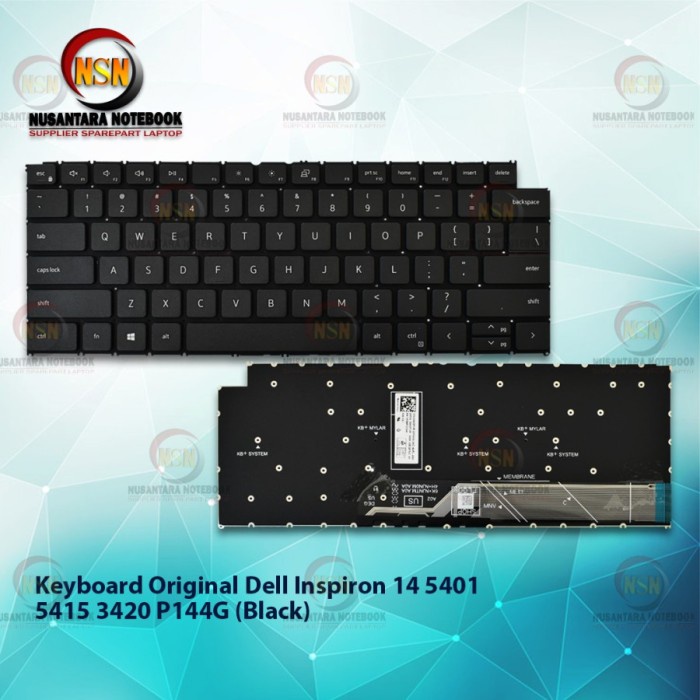 Jual Keyboard Original Laptop Inspiron 14 5401 5415 3420 P144G (Black ...