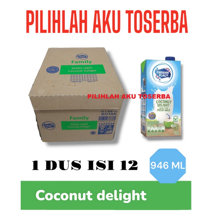 Jual Susu Frisian Flag COCONUT DELIGHT 1 LITER - ( 1 DUS ISI 12 PCS ...