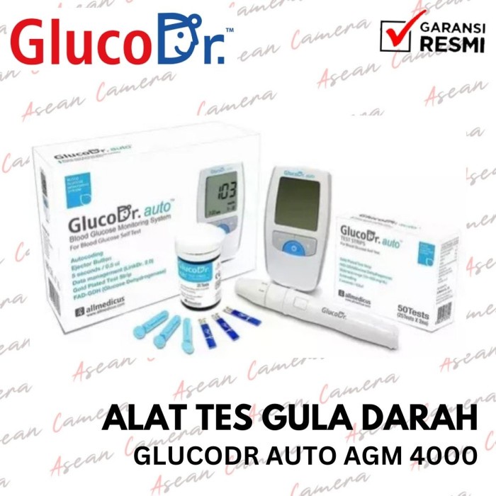Jual GlucoDr Auto AGM 4000 + 25 Strip Alat Cek Gula Darah Gluco Dr ...