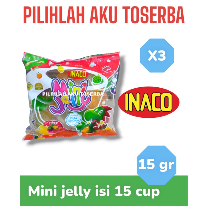 Jual INACO Mini Jelly isi 15 cups - ( HARGA PER 3 BUNGKUS ) | Shopee ...