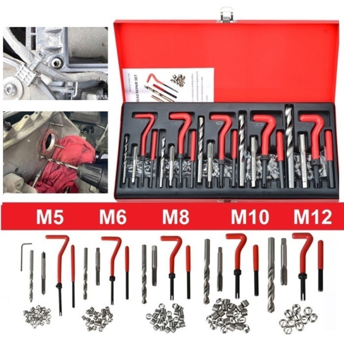 Jual 131pcs TAP RECOIL REPAIR SET M5 M6 M8 M10 M12 - ALAT SERVICE FIX DRAT | Shopee Indonesia