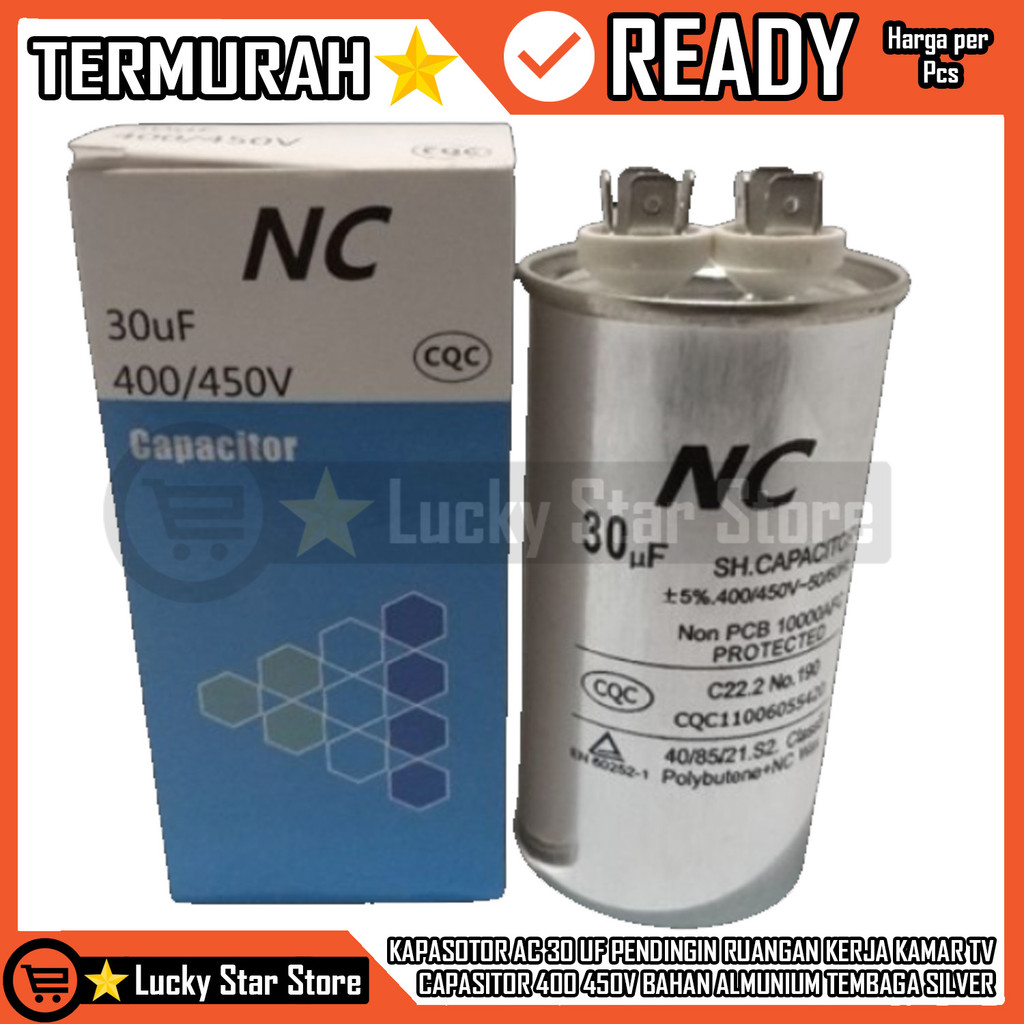 Jual Kapasitor AC NC 30UF Kaki 2 Kulkas Pendingin Makanan Sharp Daikin ...