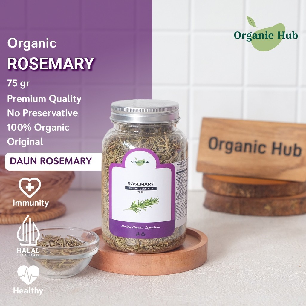 Jual Organic Hub Rosemary Daun Kering Asli Rempah Tanpa Campuran Dan ...