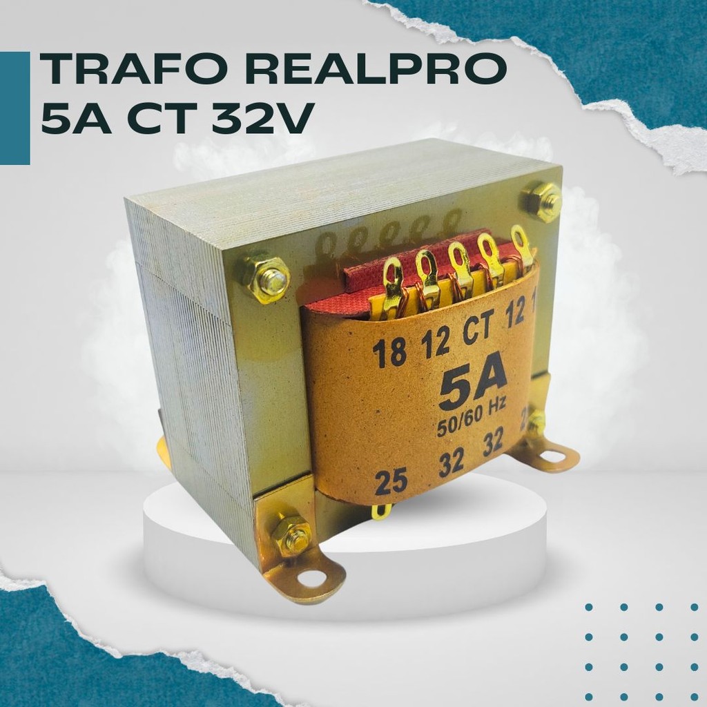Jual TRAFO 5A CT 5 AMPER CT 32 VOLT 5A CT 32V REALPRO | Shopee Indonesia