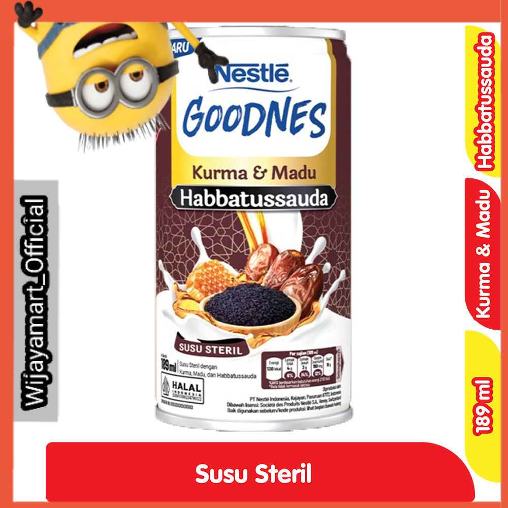 Jual Nestle Goodnes Kurma & Madu Habbatussauda Susu Steril Cair Kaleng ...