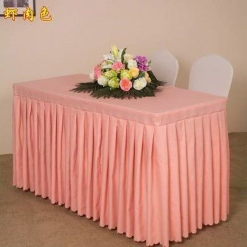 Jual cover meja uk 200 x 80 tinggi 75 cm bahan kain filamin bisa ...