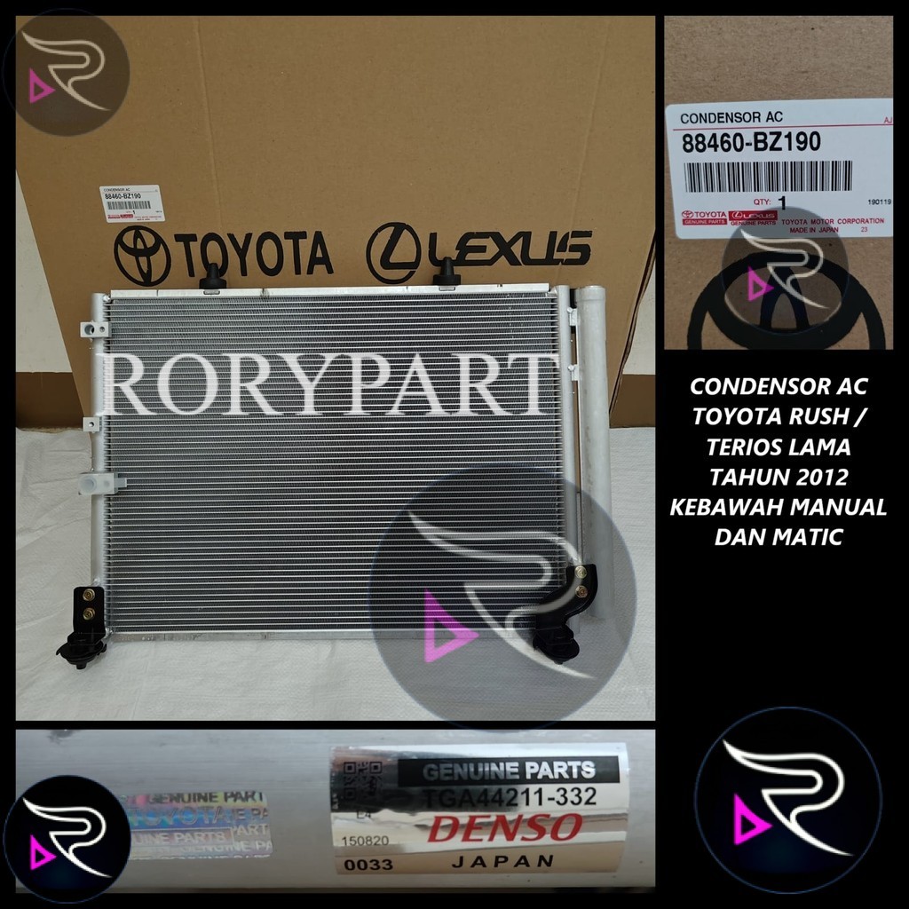 Jual CONDENSOR AC KONDENSOR AC TOYOTA RUSH TERIOS TAHUN 2012 KEBAWAH ...