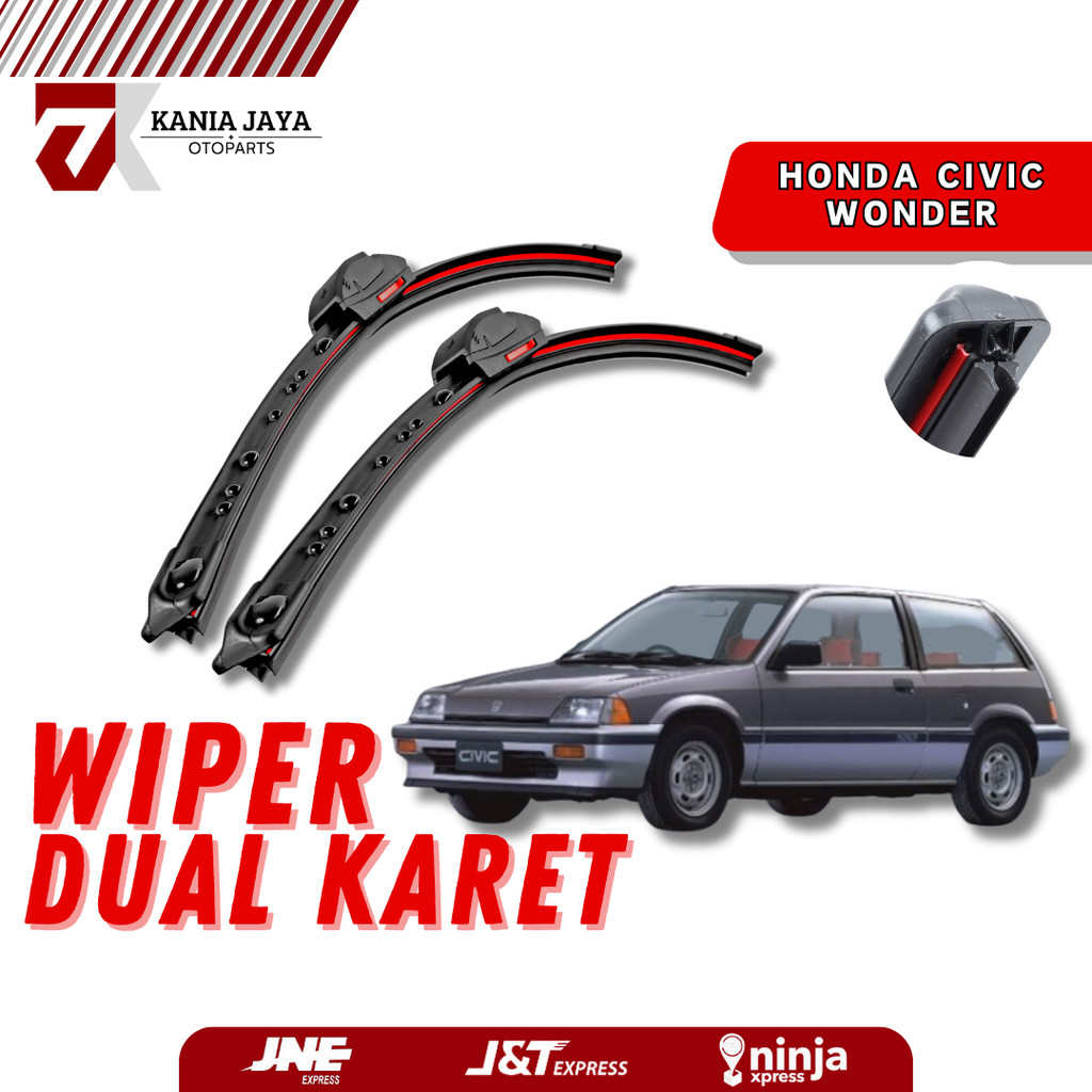 Jual Wiper Dual Blade - Honda Civic Wonder - Wiper 2 Lapis Karet ...