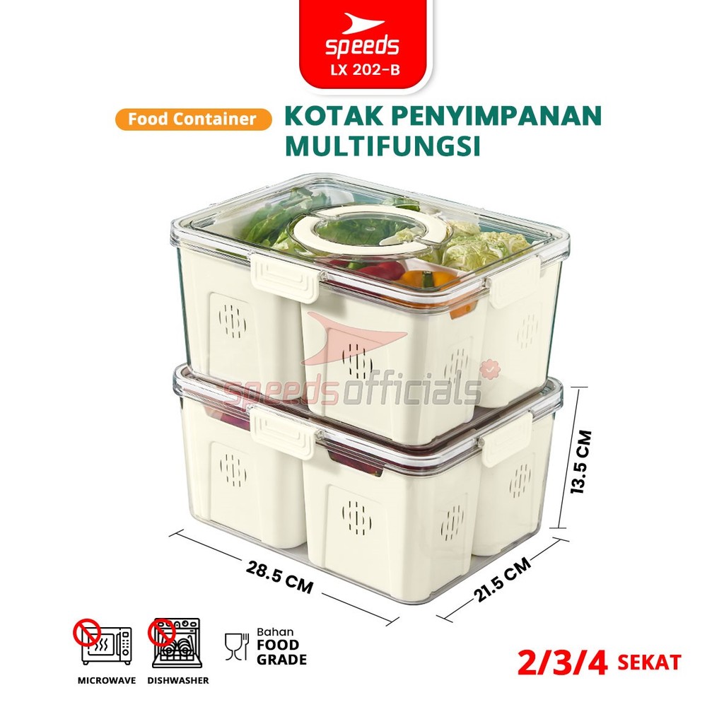Jual SPEEDS Food Container Tempat Penyimpanan Kulkas Makanan Bumbu ...