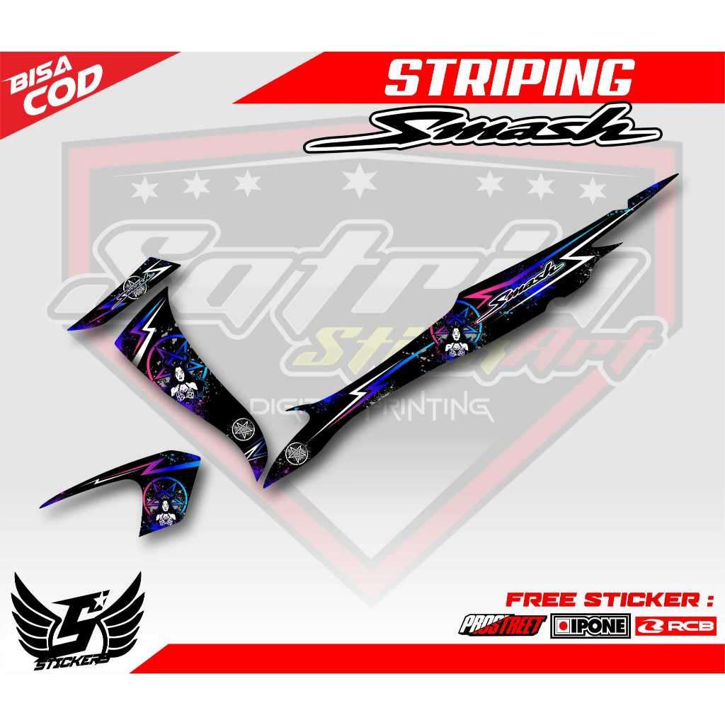 Jual STRIPING VARIASI SUZUKI SMASH LADY DEVIL / STICKER LIST MOTOR ...