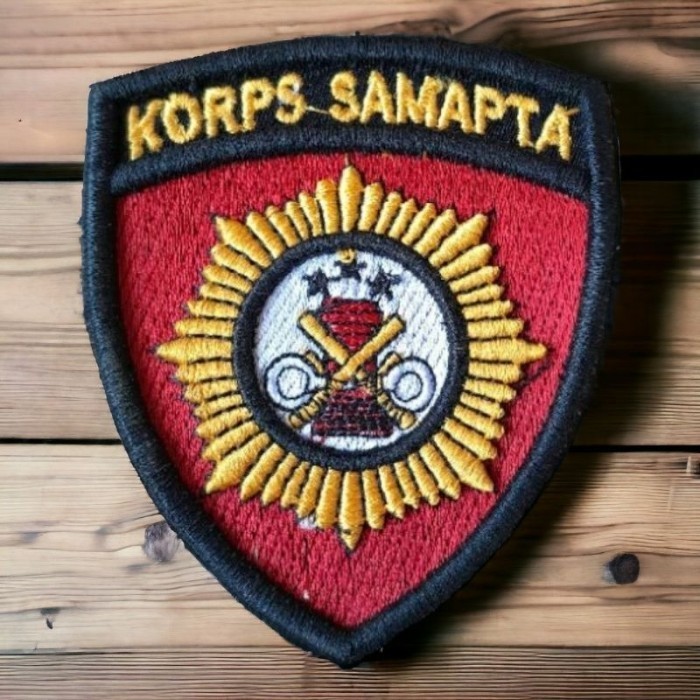 Jual logo korps samapta logo bordir polri timbul 3d | Shopee Indonesia