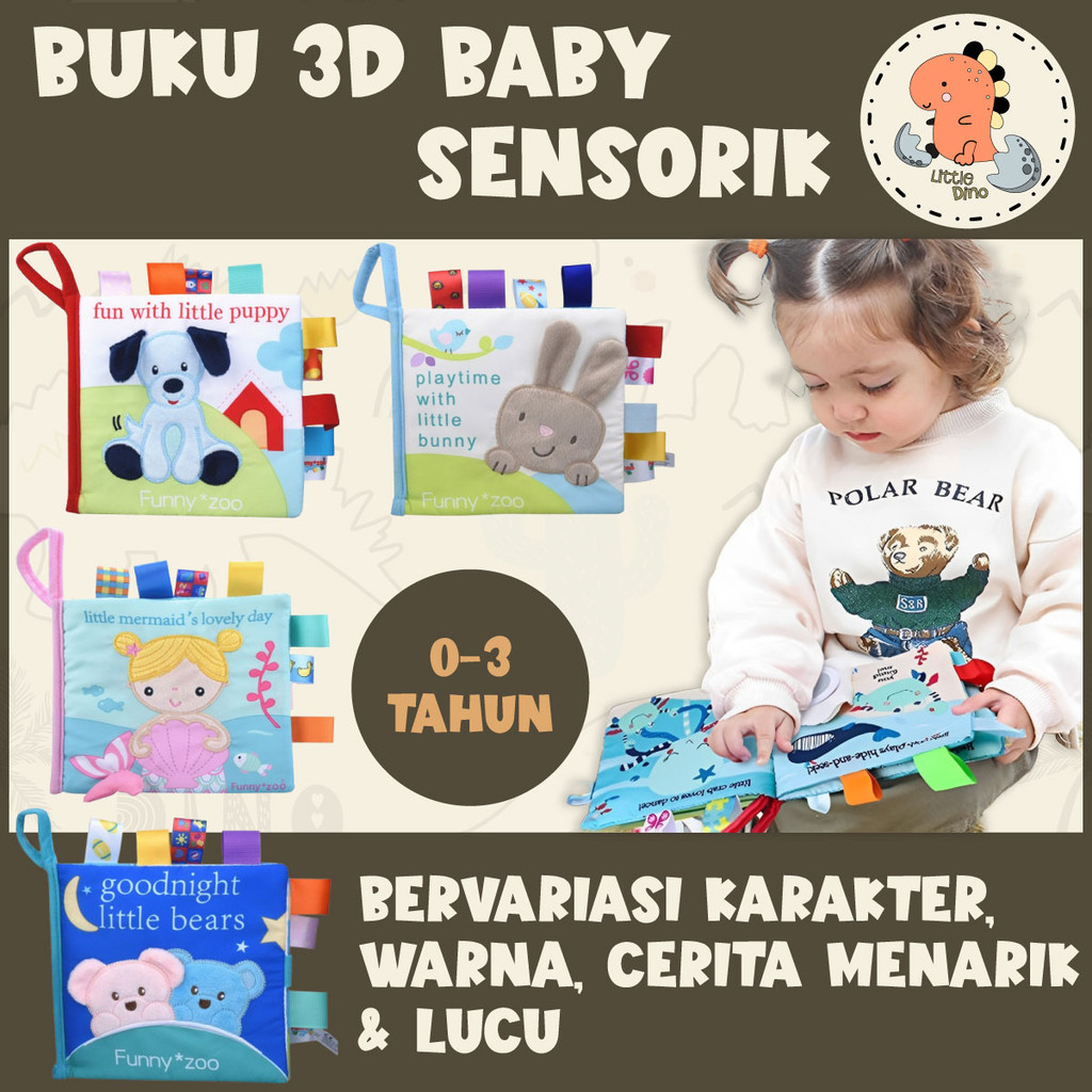Jual Buku Edukasi Sensory Play Bantal Bayi / Mainan Bayi Softbook/ Buku ...