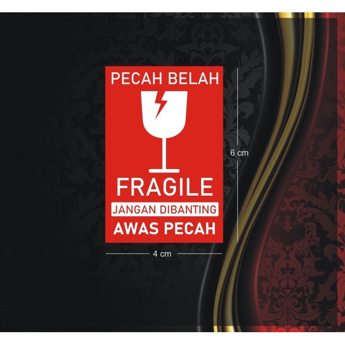 Jual Sticker Fragile 4x6 cm - Merah | Shopee Indonesia