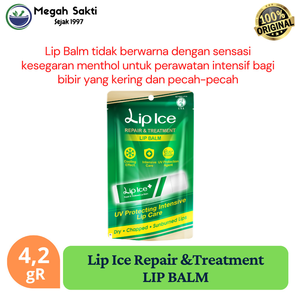 Jual Megah Sakti - Lip Ice Repair & Treatment Medicated Lip Balm ...