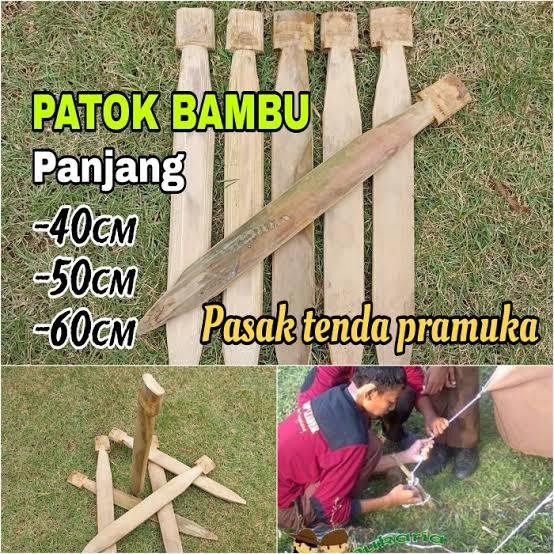 Jual Pasak Tenda Pramuka Patok Pramuka Patok Tenda Patok Bahan Bambu ...