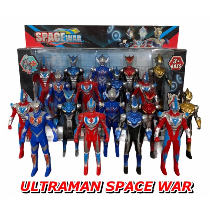 Jual MAINAN ACTION FIGURE ULTRAMAN SPACE WAR HERO SET 9 Pcs ROBOT ...