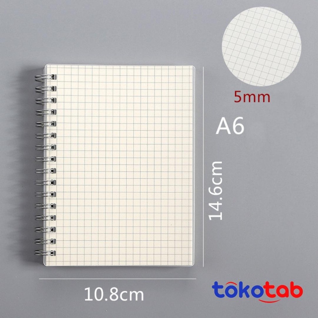 Jual Tokotab - Buku Catatan Notebook Spiral Clear Garis Kotak Sketch ...