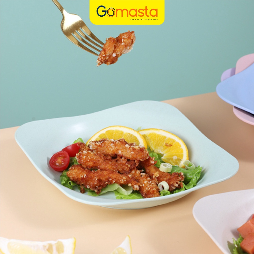 Jual GO-P011 Piring Makan 20 cm Wheat Straw Jerami Gandum Microwave ...