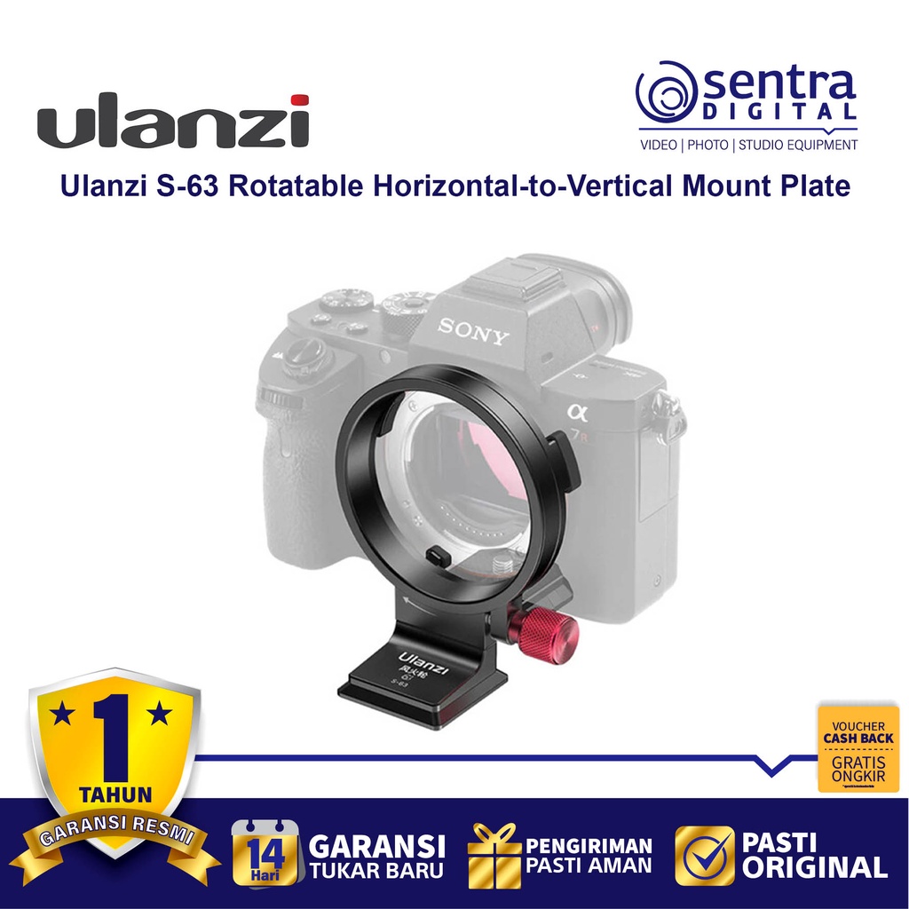 Jual Ulanzi S-63 Rotatable Horizontal to Vertical Mount Plate - S63 ...