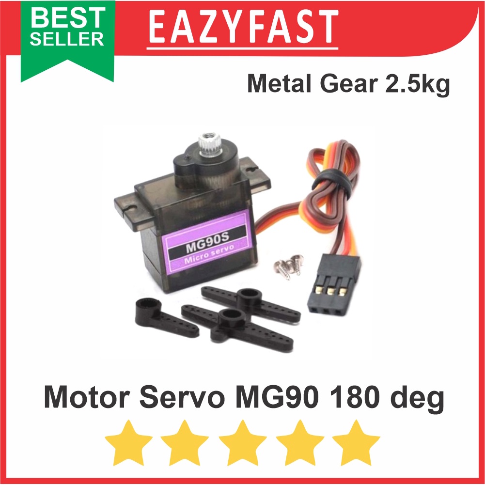 Jual Motor Servo MG90 Full Metal Gear Mini Micro MG 90 S MG90S Tower ...