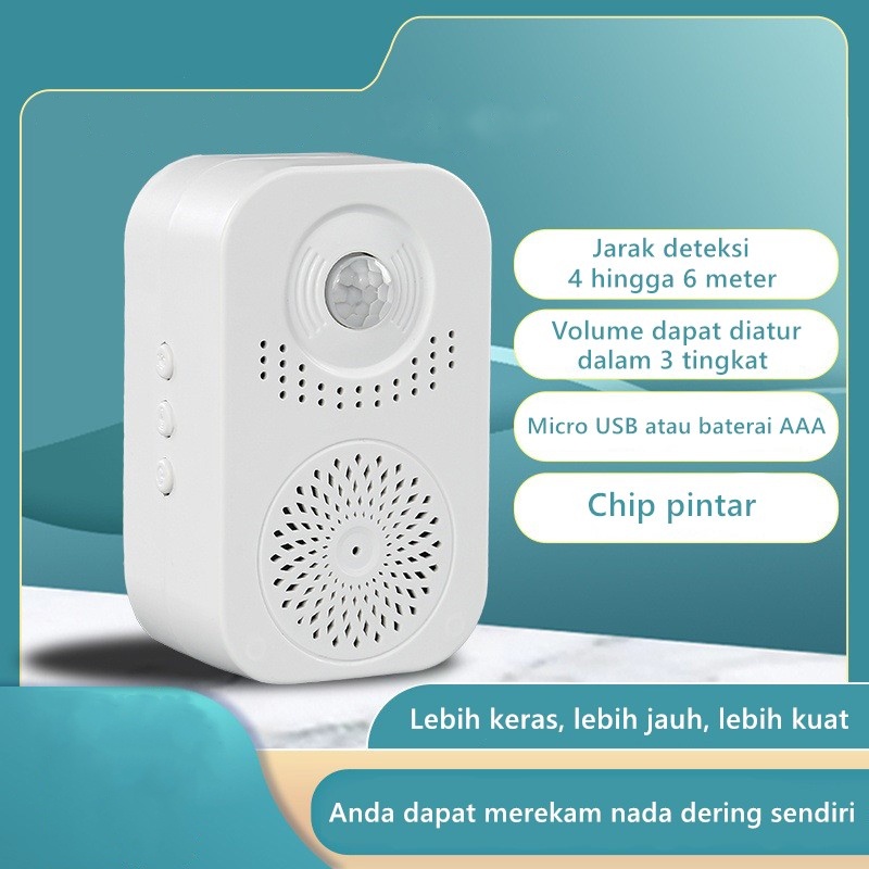 Jual bel pintu sensor gerak otomatis/bell sensor/ bell pintu/ wireless ...