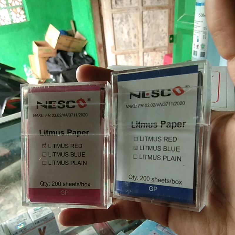 Jual kertas lakmus merah dan biru Nesco/Litmus Paper | Shopee Indonesia