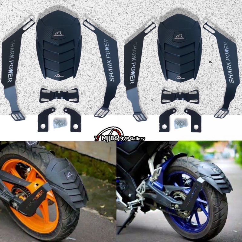 Jual Mudguard Penahan Lumpur Shark Power Motor Vixion Ninja R15 R25 Cbr ...