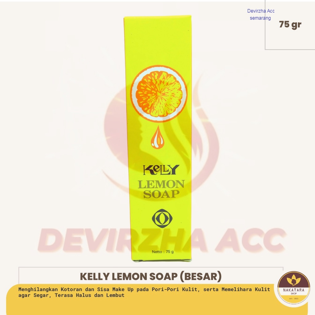 Jual Kelly Lemon Soap SABUN MUKA ukuran 75g (BESAR) BY DEVIRZHA ACC ...