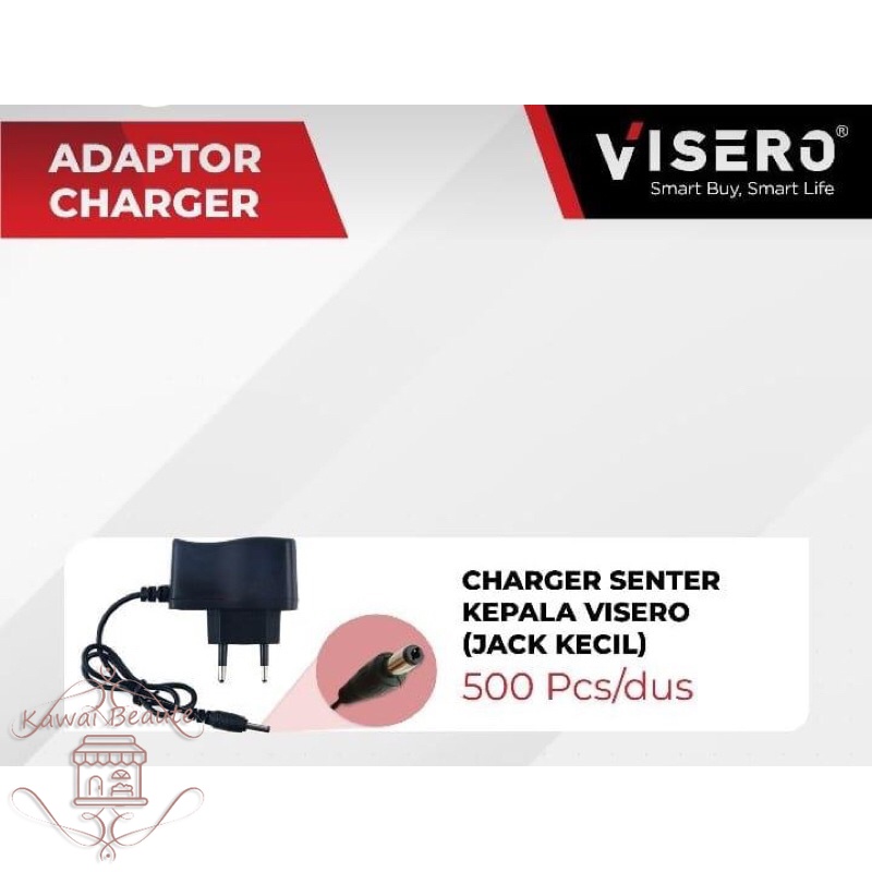 Jual Charger Adaptor Visero Jack BULAT KECIL Senter Kepala Selam ...