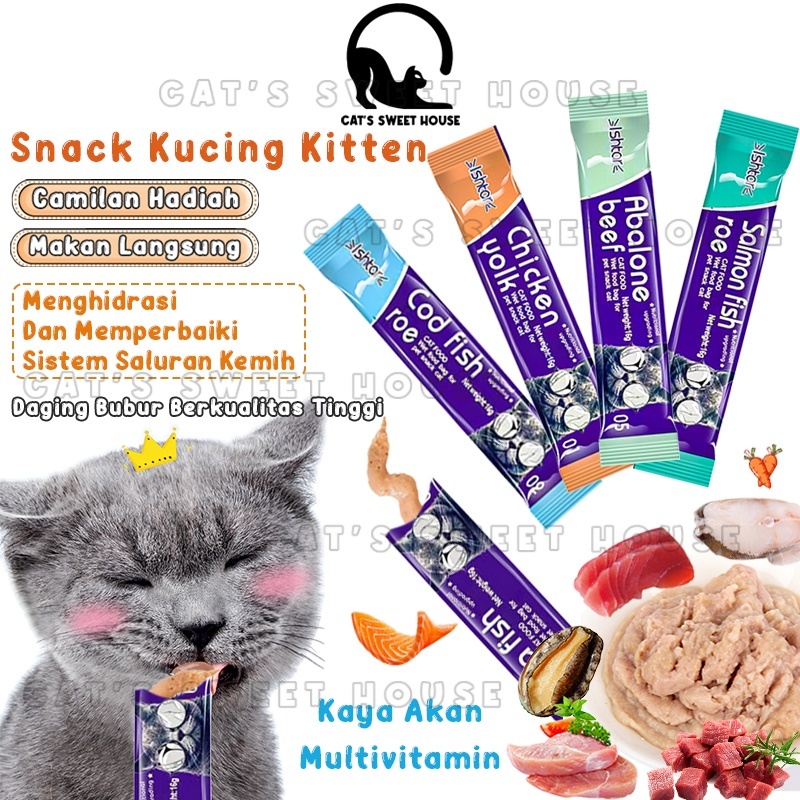 Jual Creamy Treats Kucing Cat Snacks Creamy Cemilan Kucing Basah Snack ...