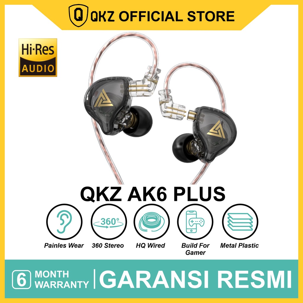 Jual COD QKZ AK6 Plus with Mic In Ear Monitor Earphone Super Bass Sound ...