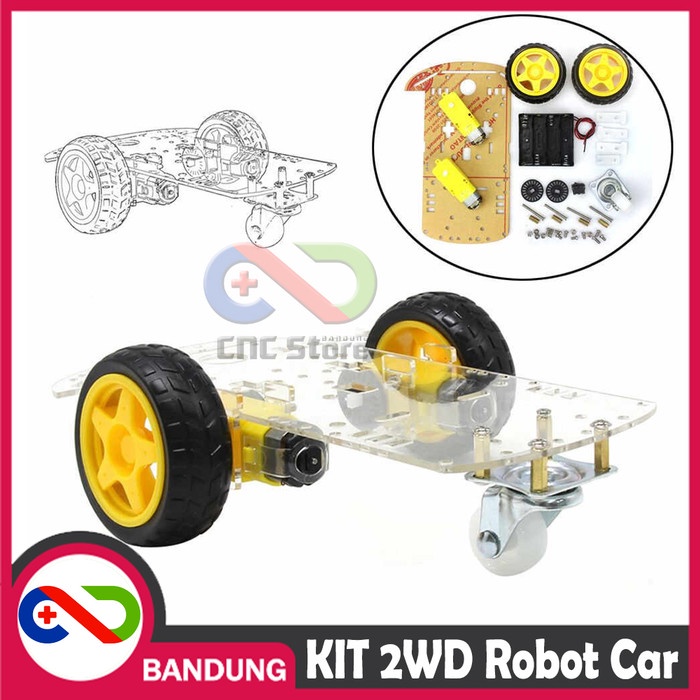 Jual KIT SMART CHASSIS 2WD ROBOT CAR FRAME MOBIL ARDUINO RASPBERRY ...