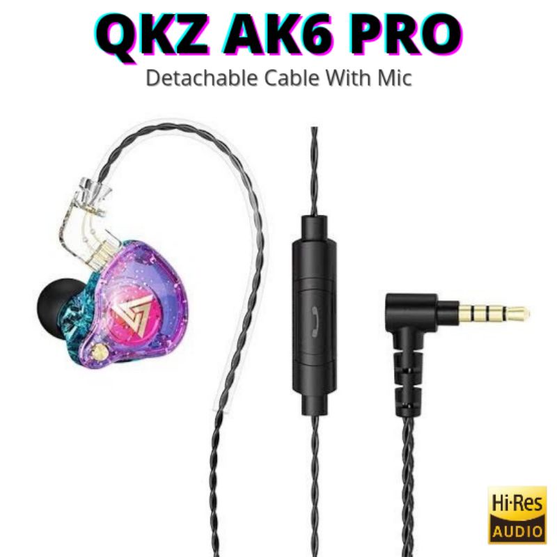 Jual COD QKZ AK6 PRO Edition in Ear Earphone Headset Gaming Sport Detachable Cable With Mic ...