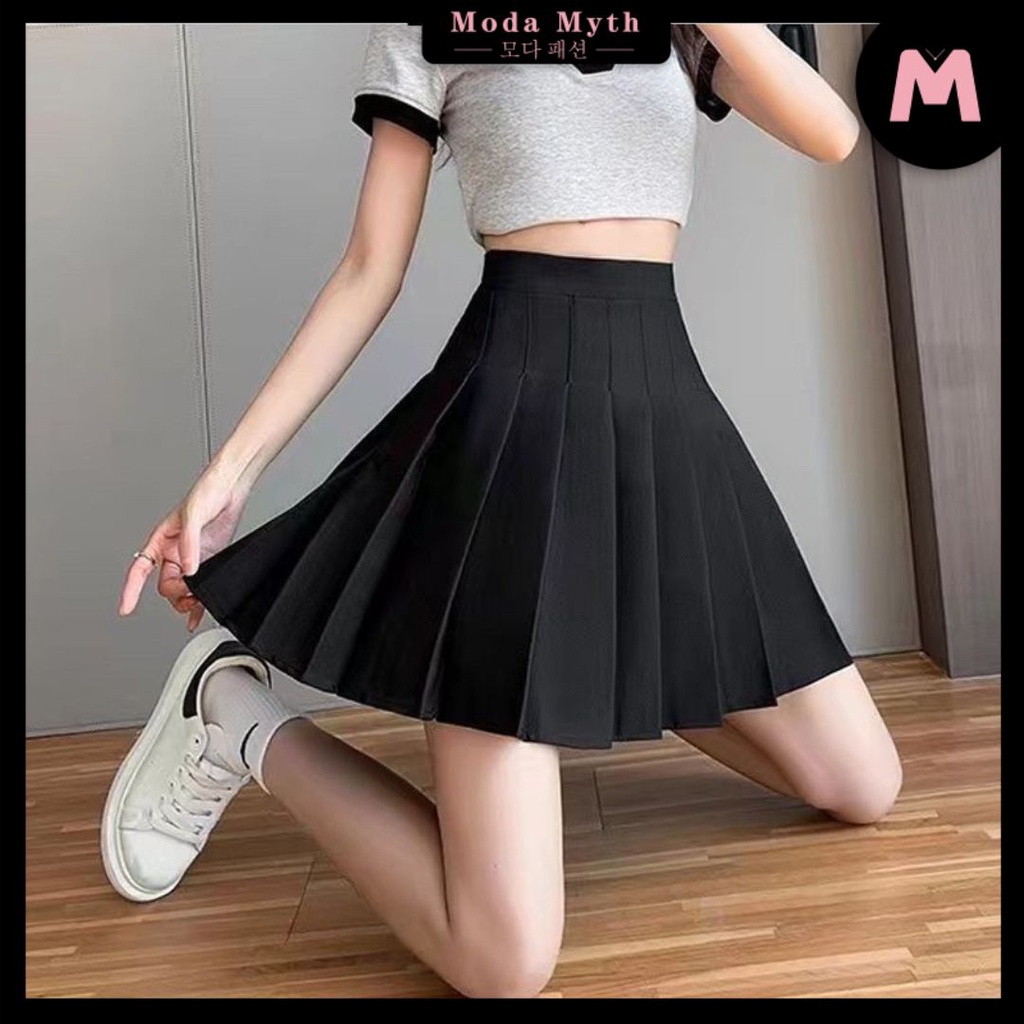 Jual MODAMYTH FASHION WANITA SKIRT MINI/ROK LIPAT POLOS PREMIUM KOREAN ...