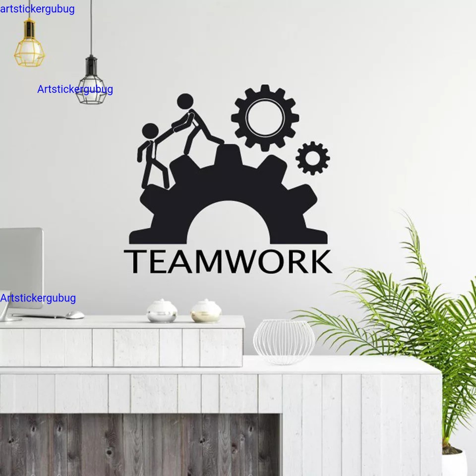Jual STIKER Sticker Stiker Dinding Teamwork Team Work Quotes Motivasi ...
