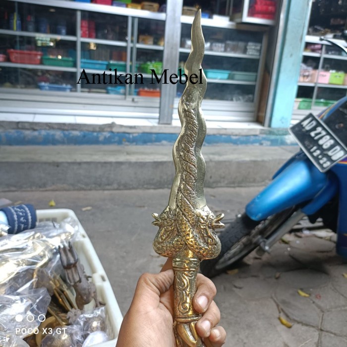 Jual termurah pedang naga kembar emas full kuningan bk megantara ...