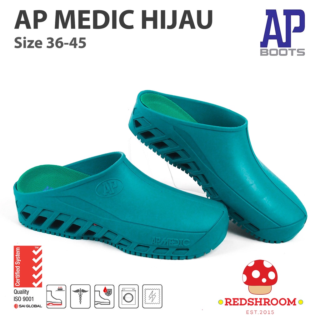 Jual Sepatu Medis AP MEDIC AP BOOTS Hijau Perawat Dokter Lokal APD ...