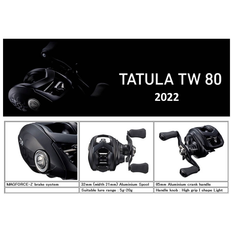 Jual Daiwa Tatula TW 80 Baitcasting Reel Model 2022 Termurah Free ...