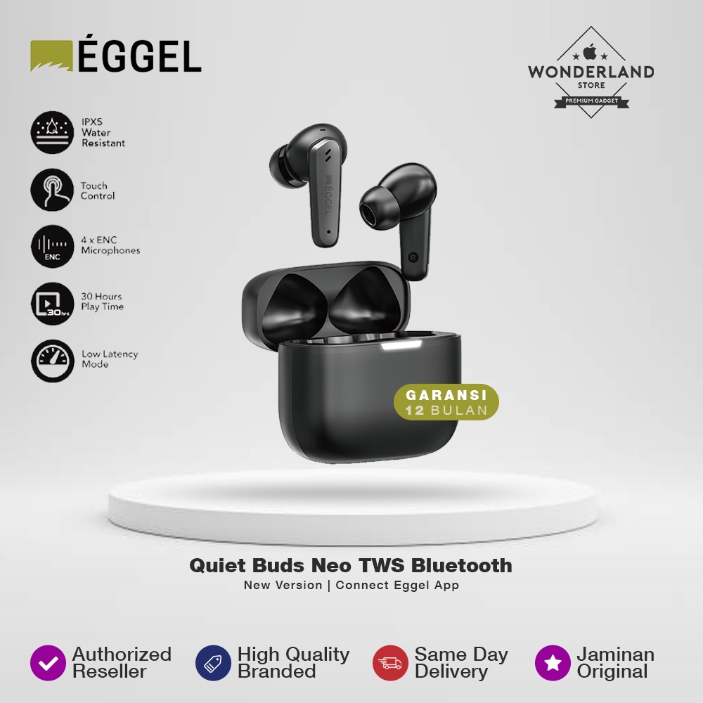 Jual Eggel QuietBuds Neo Hybrid ANC ENC TWS Bluetooth Connect with ...