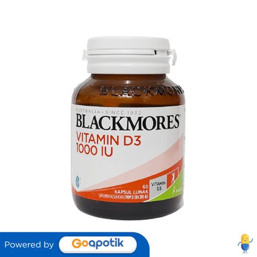 Jual Blackmores Vitamin D3 1000 Iu Botol 60 Kapsul | Shopee Indonesia
